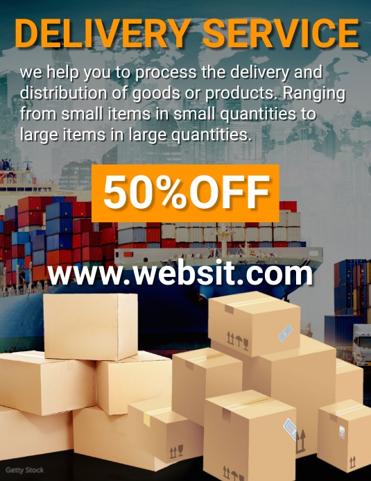 Logistics service flyer template | PosterMyWall