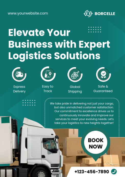 logistics solution template | PosterMyWall