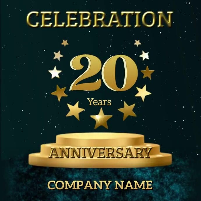 LOGO ANIVERSARY CELEBRATION .20 TH.. Template | PosterMyWall