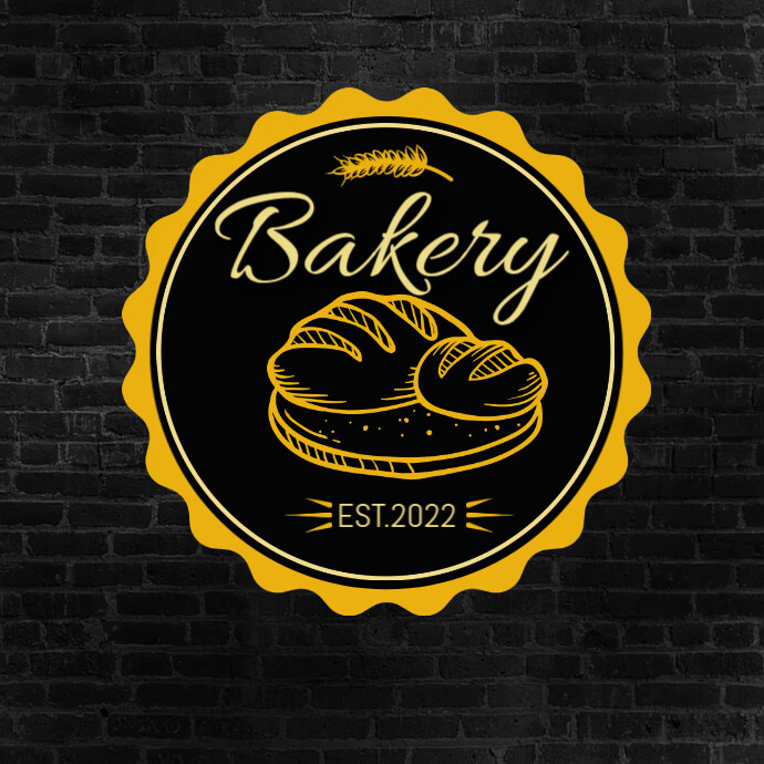 Logo Bakery Yellow Template | PosterMyWall