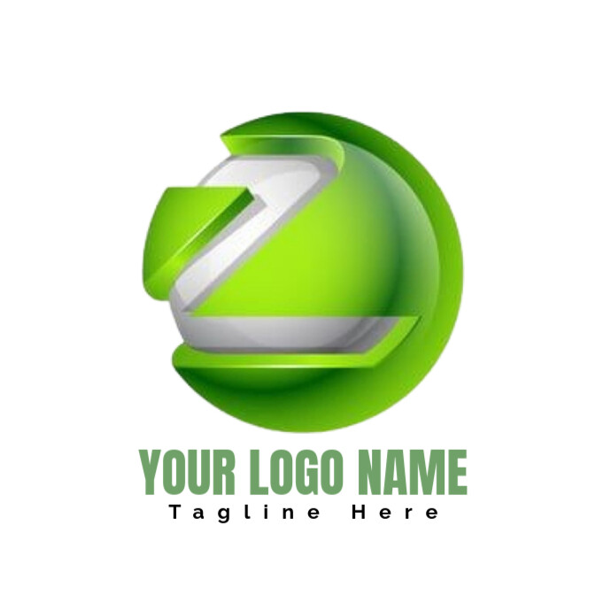 Logo Conception Green Sphere Letter Z Graphic Symbol Logo Template ...