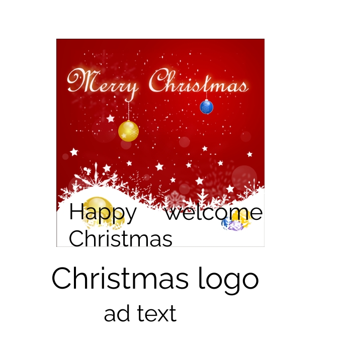 Logo design template of Christmas. | PosterMyWall