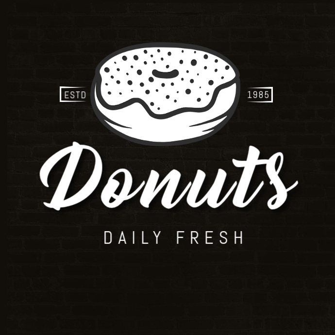 Logo Donut Daily Fresh Ads Template | PosterMyWall