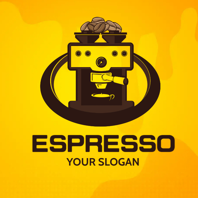 Logo Espresso Yellow Template | PosterMyWall