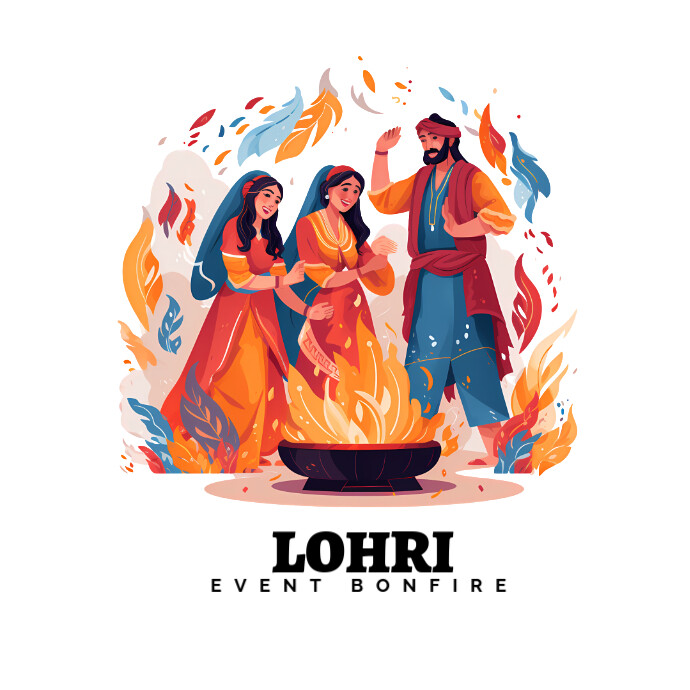 Lohri event logo Template | PosterMyWall
