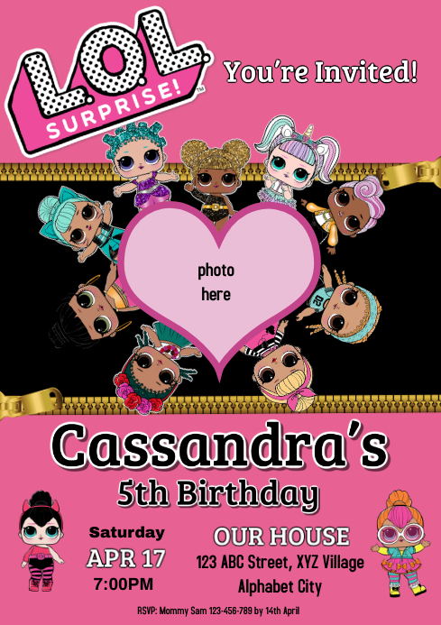 LOL Surprise Birthday Invitation Template | PosterMyWall