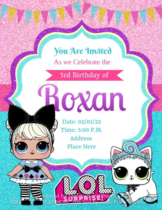 Modèle Lol Surprise | PosterMyWall