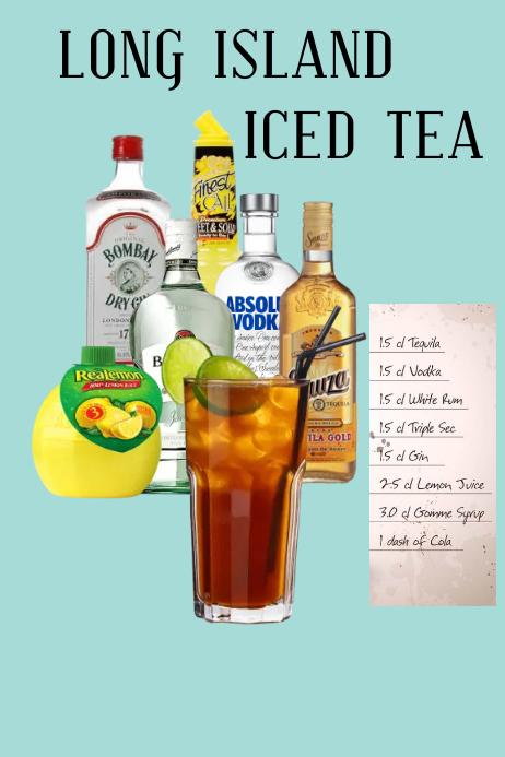 LONG ISLAND ICED TEA POSTER Template | PosterMyWall