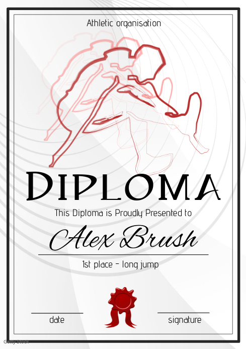 long jump diploma Template | PosterMyWall