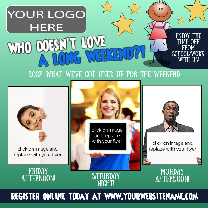 long weekend events insta Template | PosterMyWall