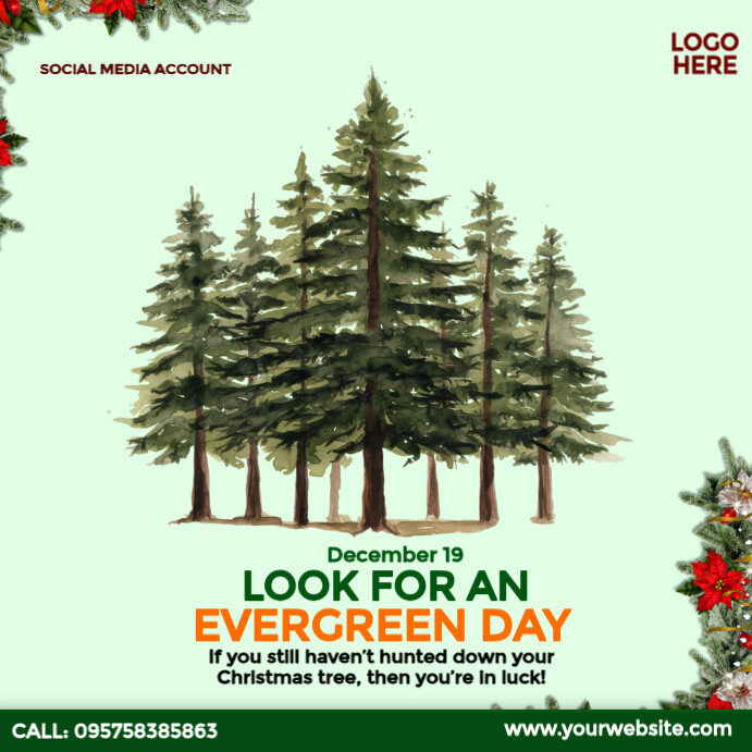 Look for an Evergreen Day Template | PosterMyWall