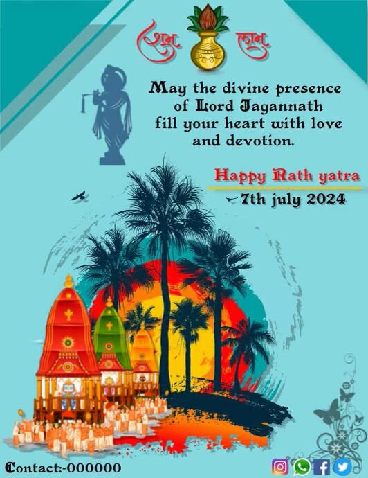 Lord Jagannath rath yatra video wishing templ Template | PosterMyWall