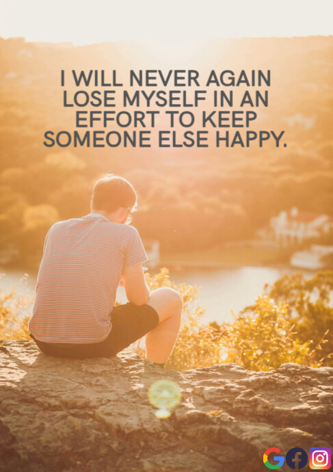 LOSE AND HAPPY QUOTE TEMPLATE | PosterMyWall
