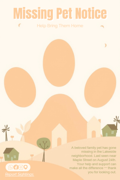 Lost & Loved – Missing Pet Poster Template | PosterMyWall