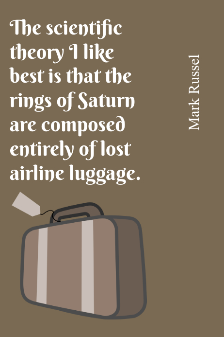 Lost Airline Luggage Quote Template | PosterMyWall