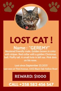 missing pet flyer Template | PosterMyWall