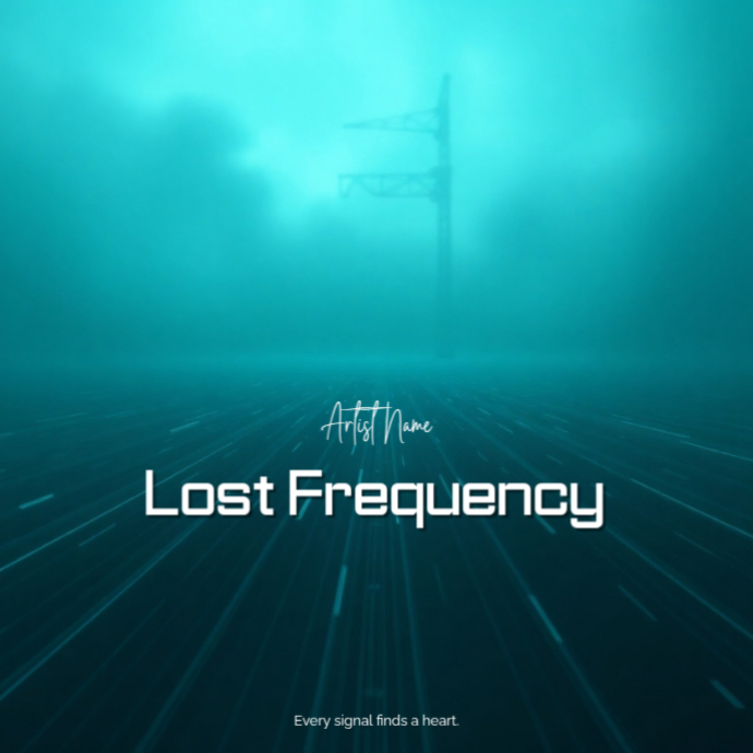 Copy of Lost Frequency — Cyberwave Electronic Album Cover | PosterMyWall