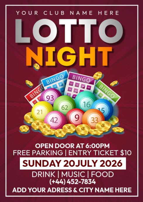 lotto night Template | PosterMyWall