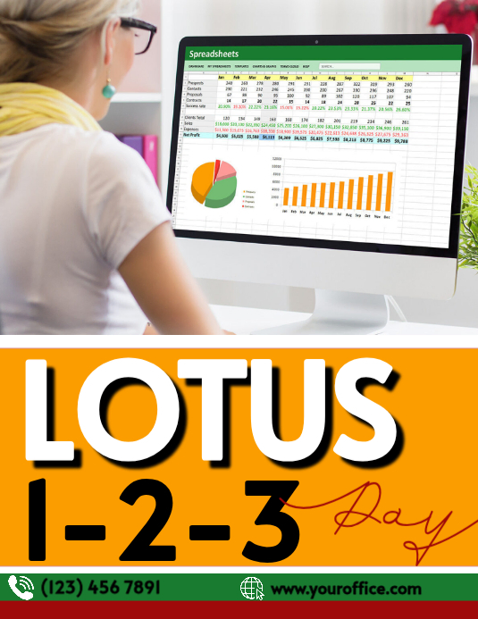 Lotus 1-2-3 day Template | PosterMyWall