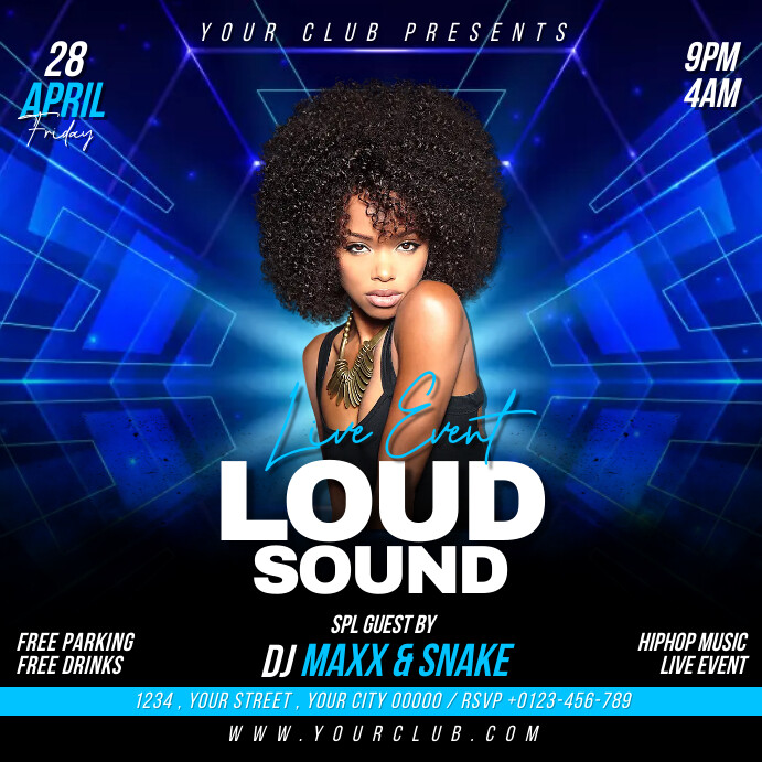 Plantilla de Loud Sound Party | PosterMyWall