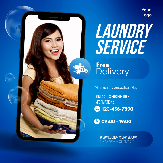 Loundry Service Free Delivery Template | PosterMyWall