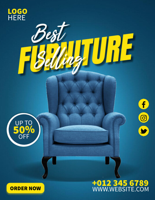 Lounge Chair Ads Template | PosterMyWall