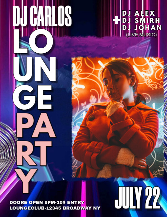 LOUNGE PARTY Template | PosterMyWall