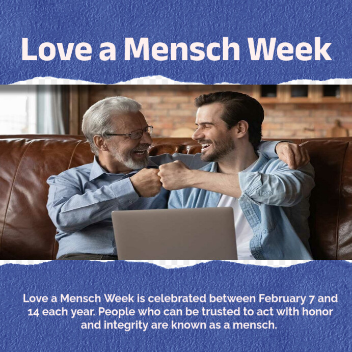 love a mensch week Template | PosterMyWall