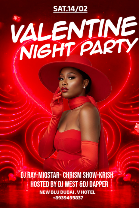 Love event February 14 event Valentine bash Template | PosterMyWall