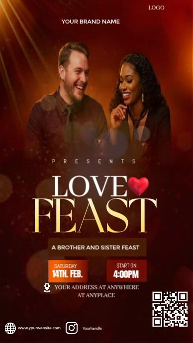 Love feast flyer Template | PosterMyWall
