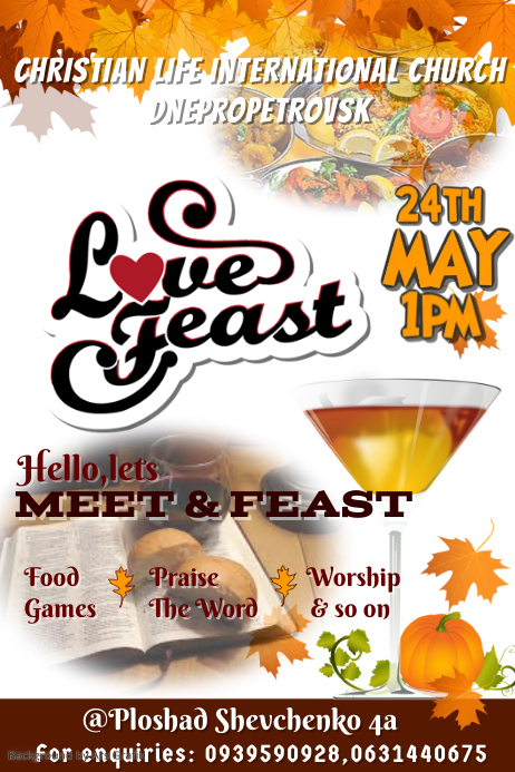 Love Feast Template | PosterMyWall