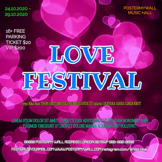 Love festival Template | PosterMyWall