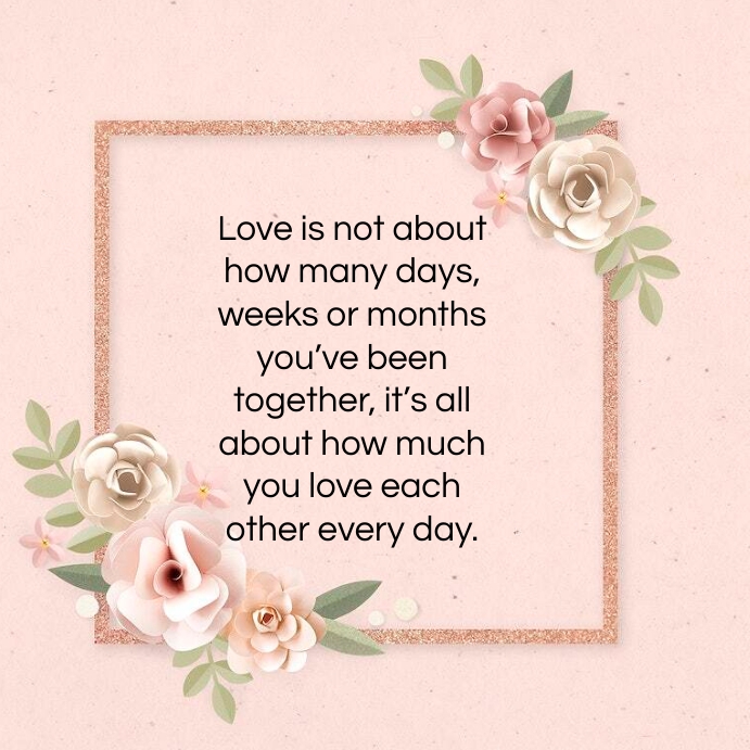 Love is not about how many times Template | PosterMyWall