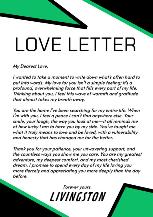 Love letter Design template | PosterMyWall