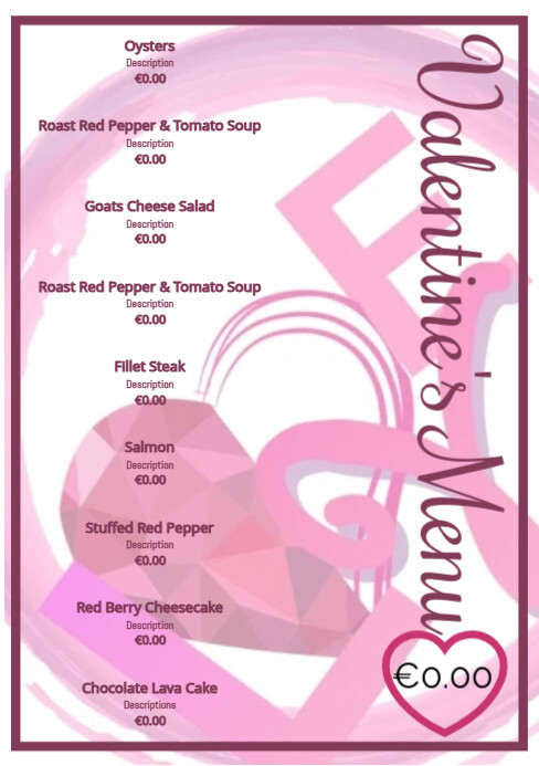Love menu Template | PosterMyWall
