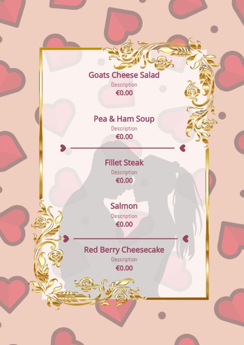 Love menu Template | PosterMyWall