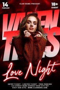 Valentine Couple Night Party Poster Template | PosterMyWall