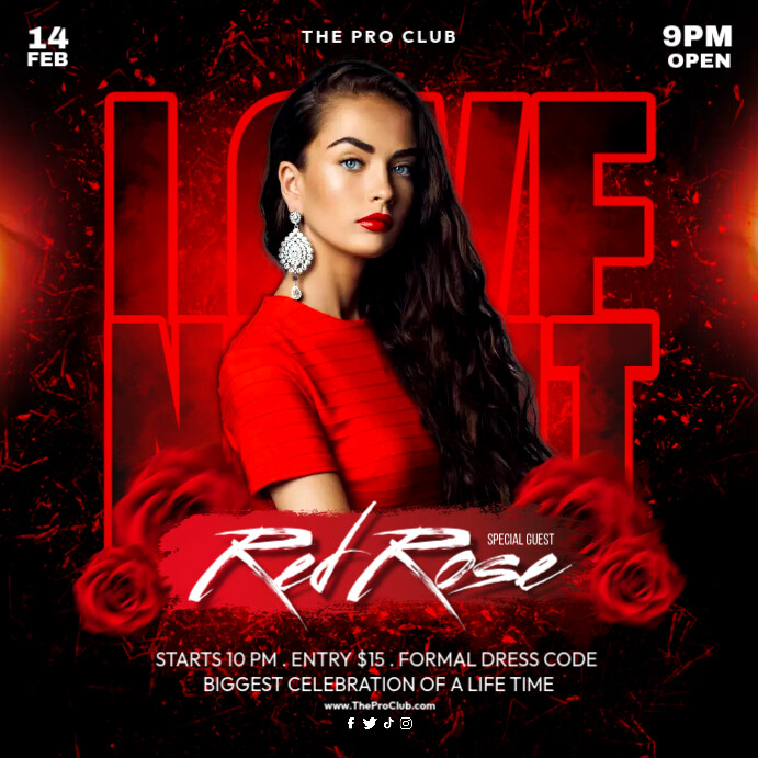 Love Night Party Template | PosterMyWall