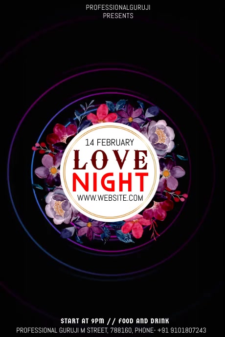 Love night party template | PosterMyWall
