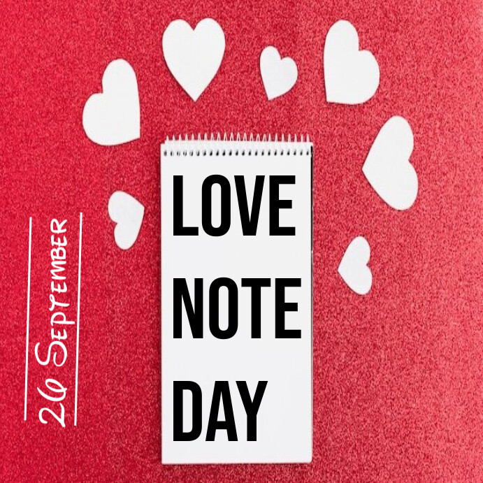 Modèle Love note day instagram post | PosterMyWall