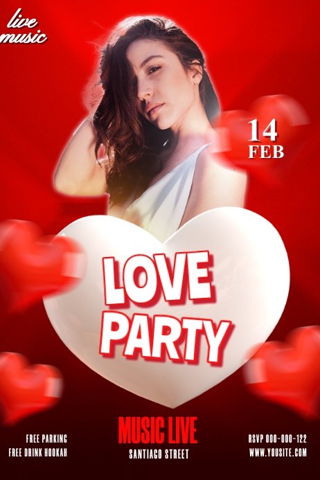 Love Party Valentines Template | PosterMyWall