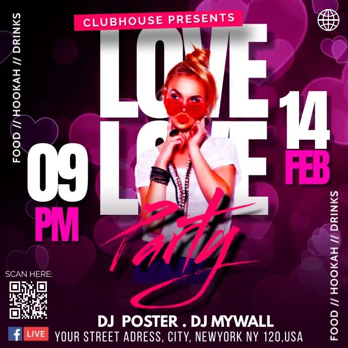 LOVE PARTY.A Template | PosterMyWall