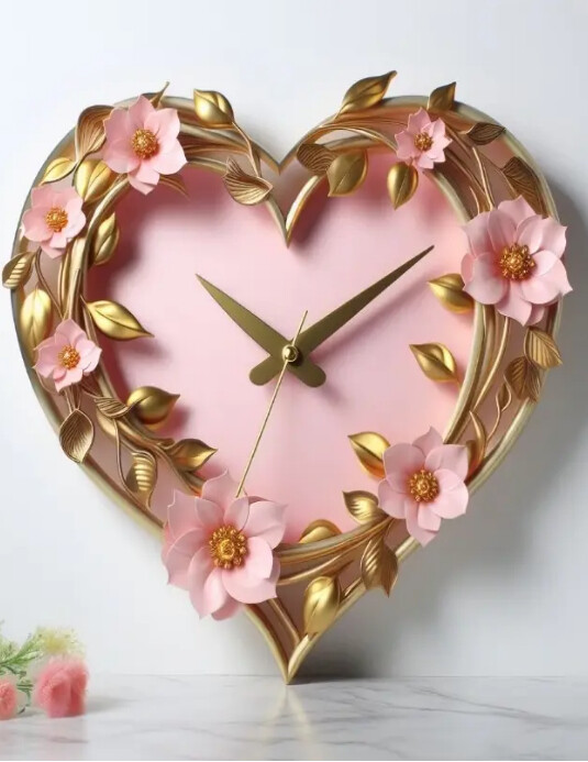 Love shaped wall clock Template | PosterMyWall