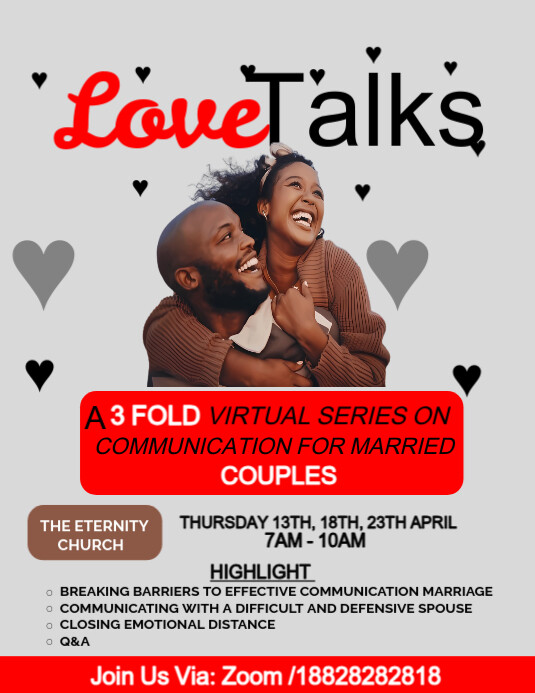 Copy of Love talk & marriage design flyer template | PosterMyWall