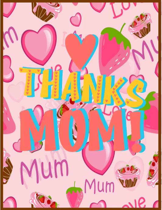 Plantilla de love you mum | PosterMyWall