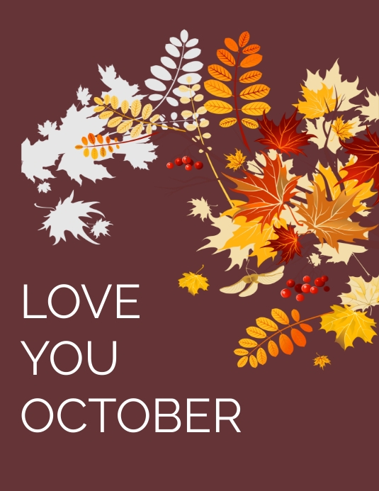 Love you October Template | PosterMyWall