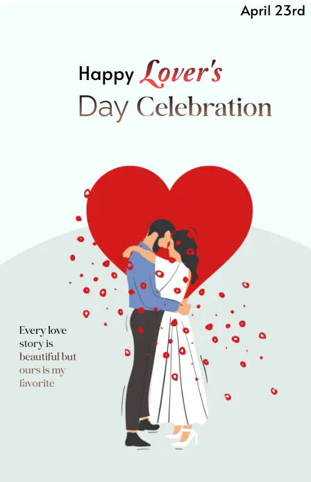 Lover's day celebration template design | PosterMyWall