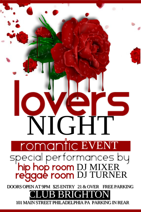 Lovers Night Template | PosterMyWall