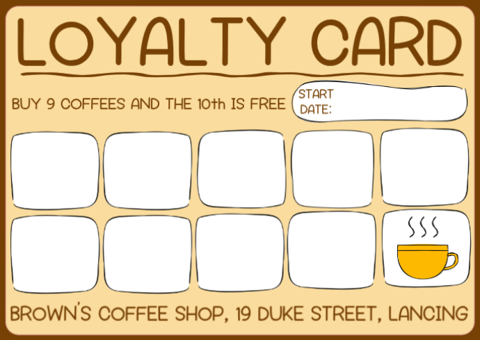 Loyalty Card Template Printable | PosterMyWall