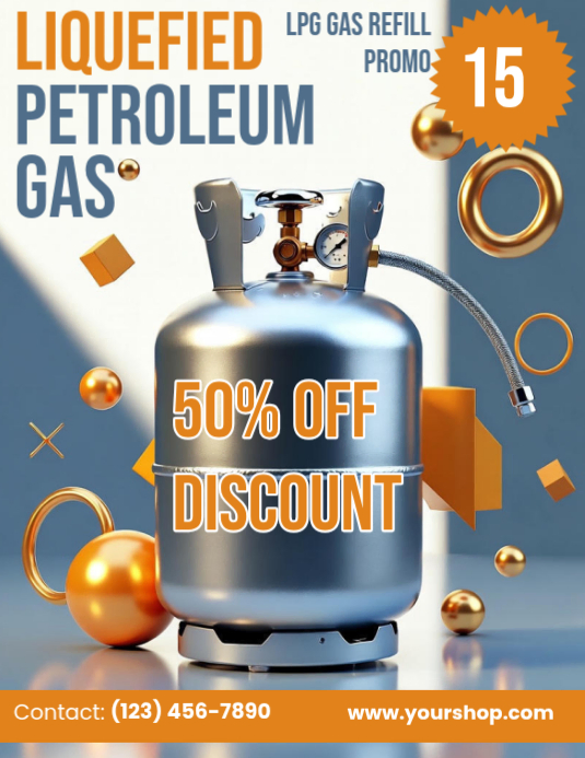 LPG Gas Refill Promo Flyer Template | PosterMyWall